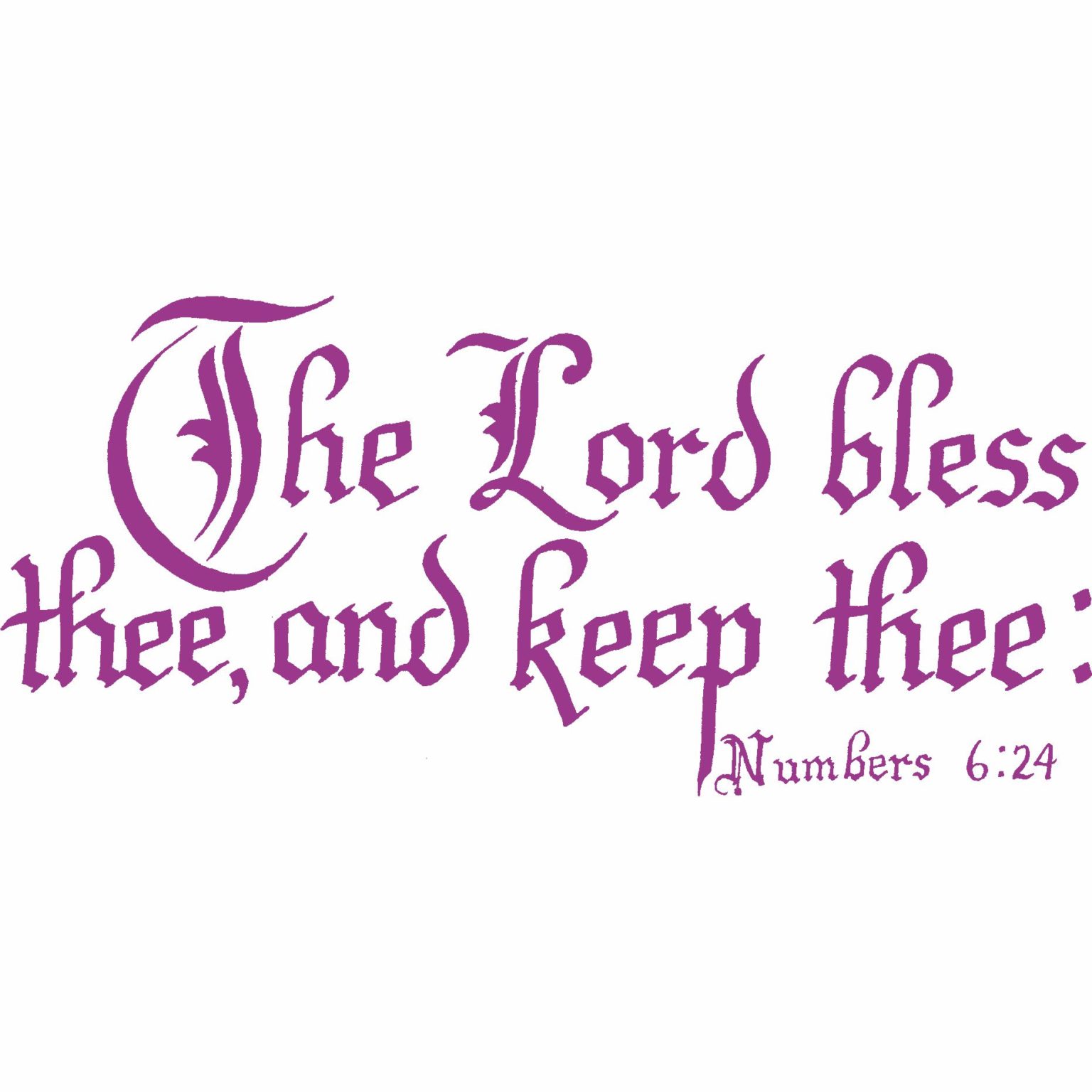 765AC The Lord Bless Thee | Purple Daisy Design | Purple Daisy Design