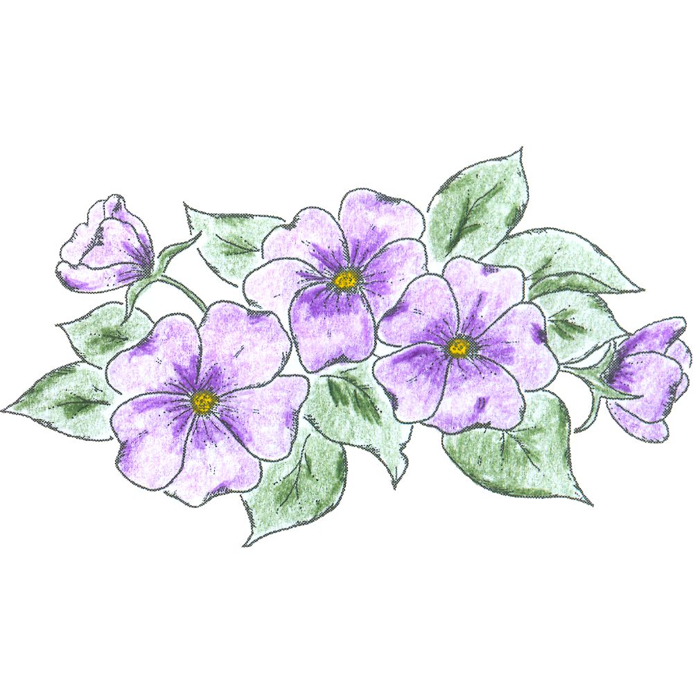 108C Flower Cluster | Purple Daisy Design | Purple Daisy Design