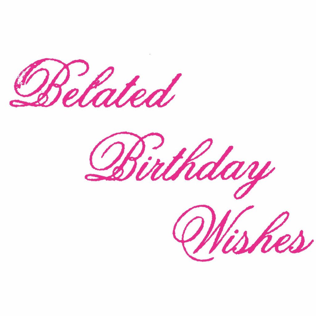 562AC Belated Birthday Wishes Purple Daisy Design