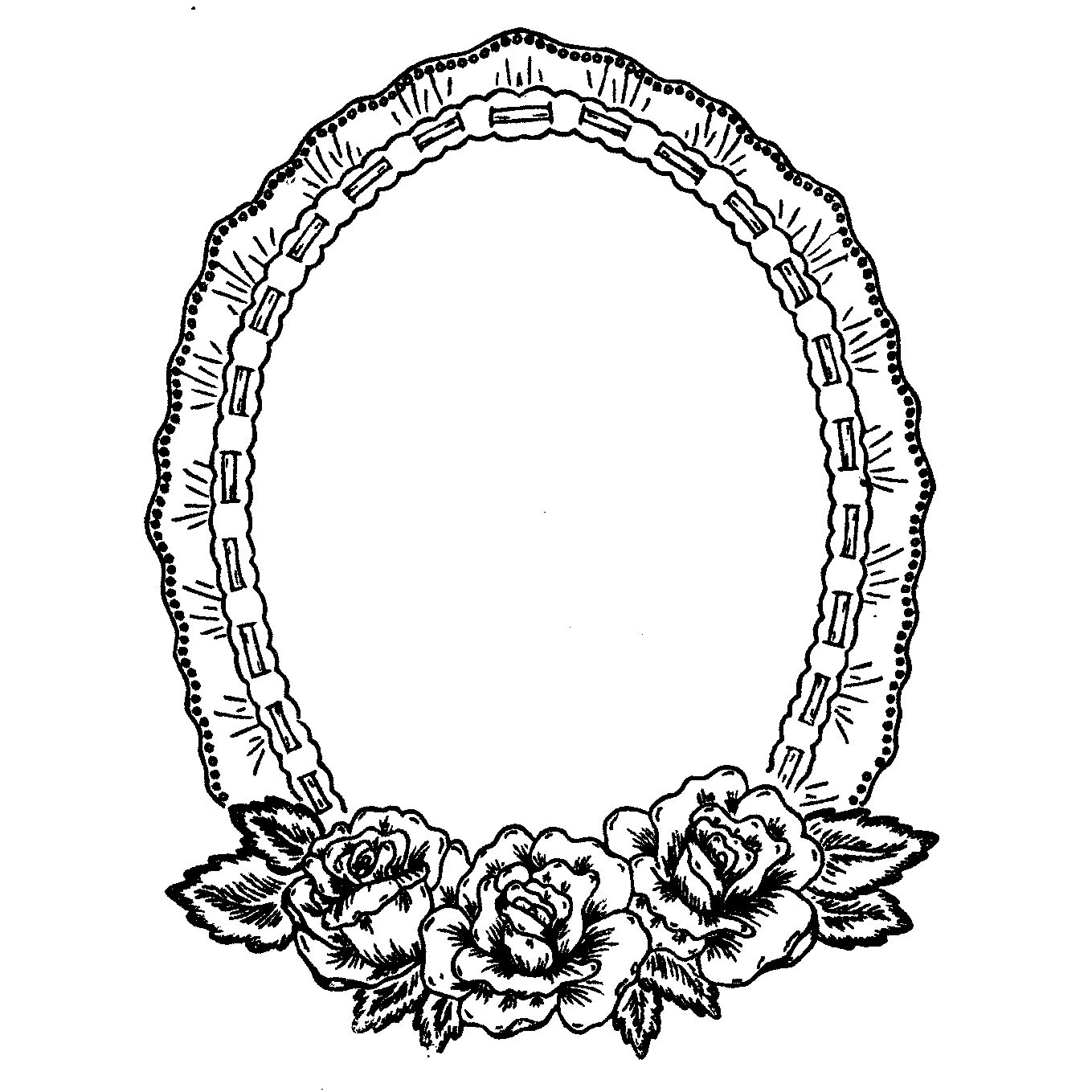 113C Oval & Roses | Purple Daisy Design | Purple Daisy Design