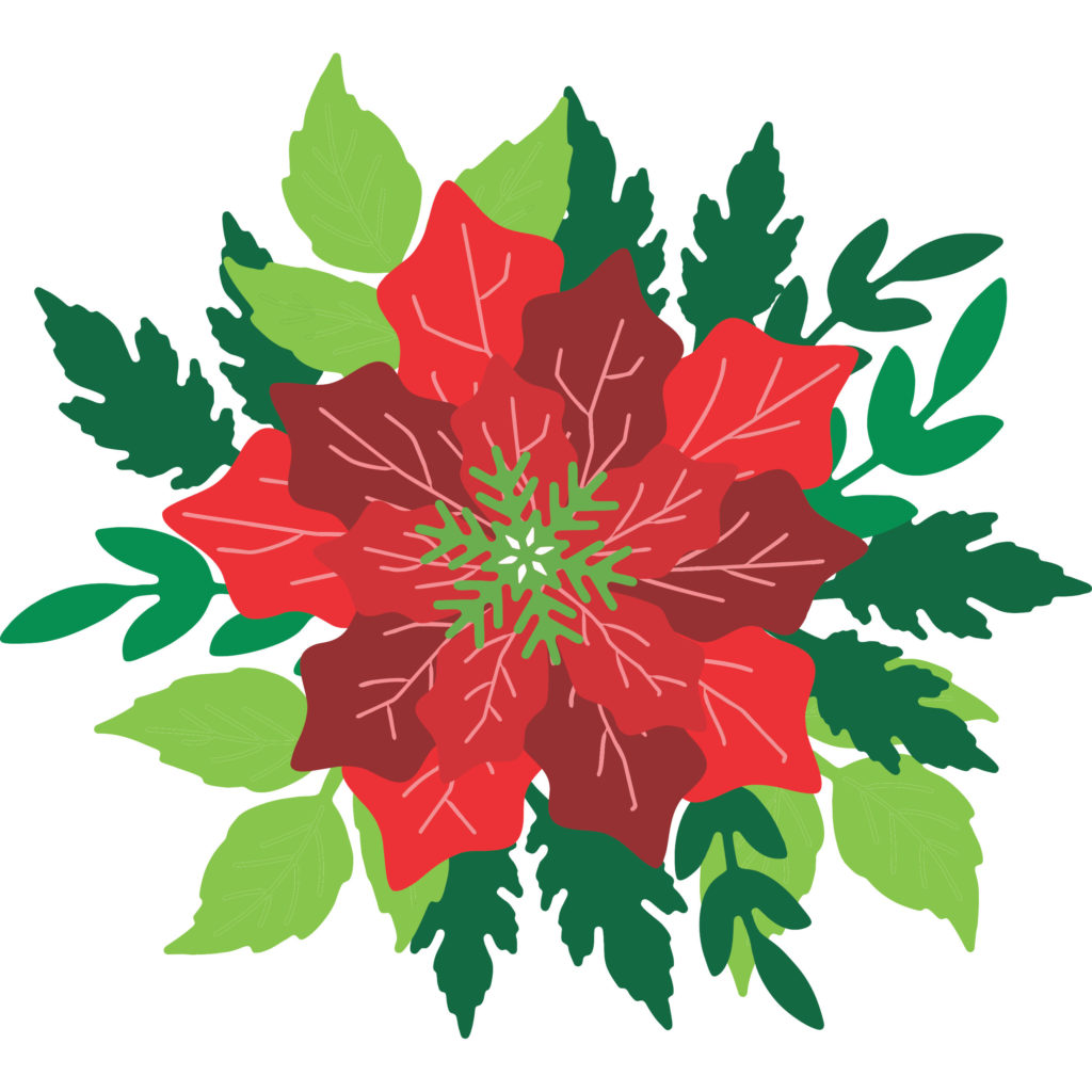 DIE SET 7242 Build-A-Poinsettia | Purple Daisy Design | Purple Daisy Design