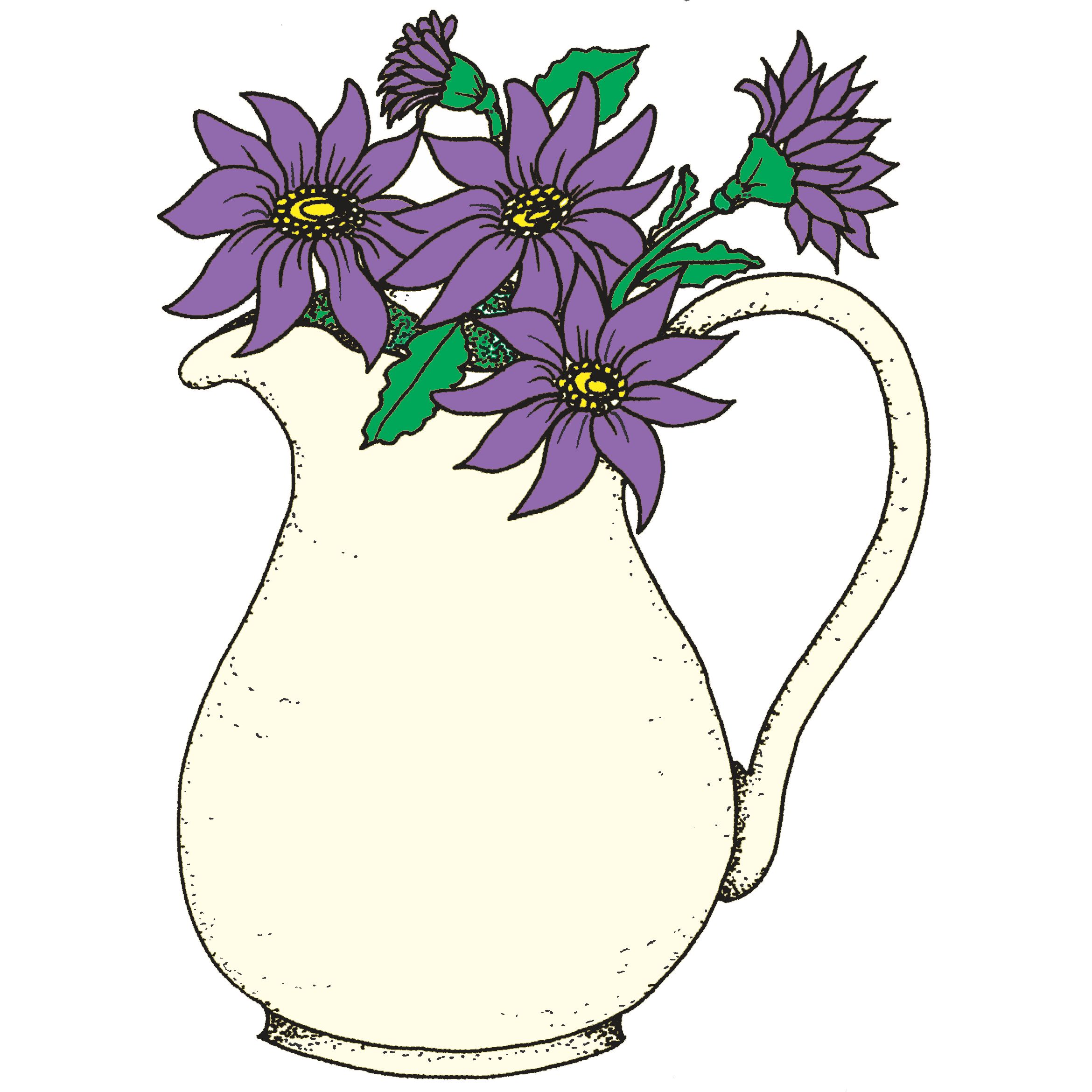 H 853 Daisy Pitcher.cdr | Purple Daisy Design | Purple Daisy Design