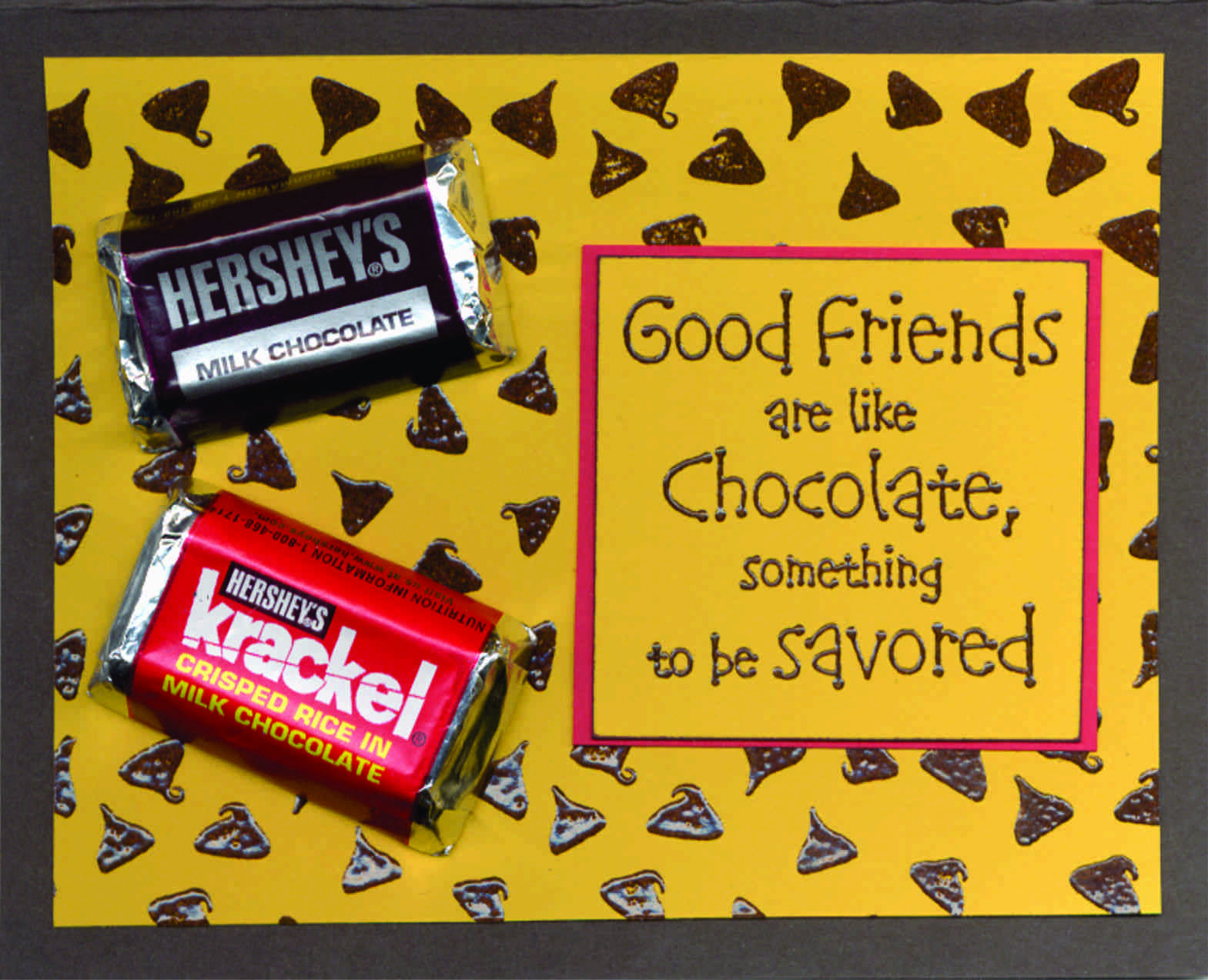 A329 chocolate candy card | Purple Daisy Design | Purple Daisy Design