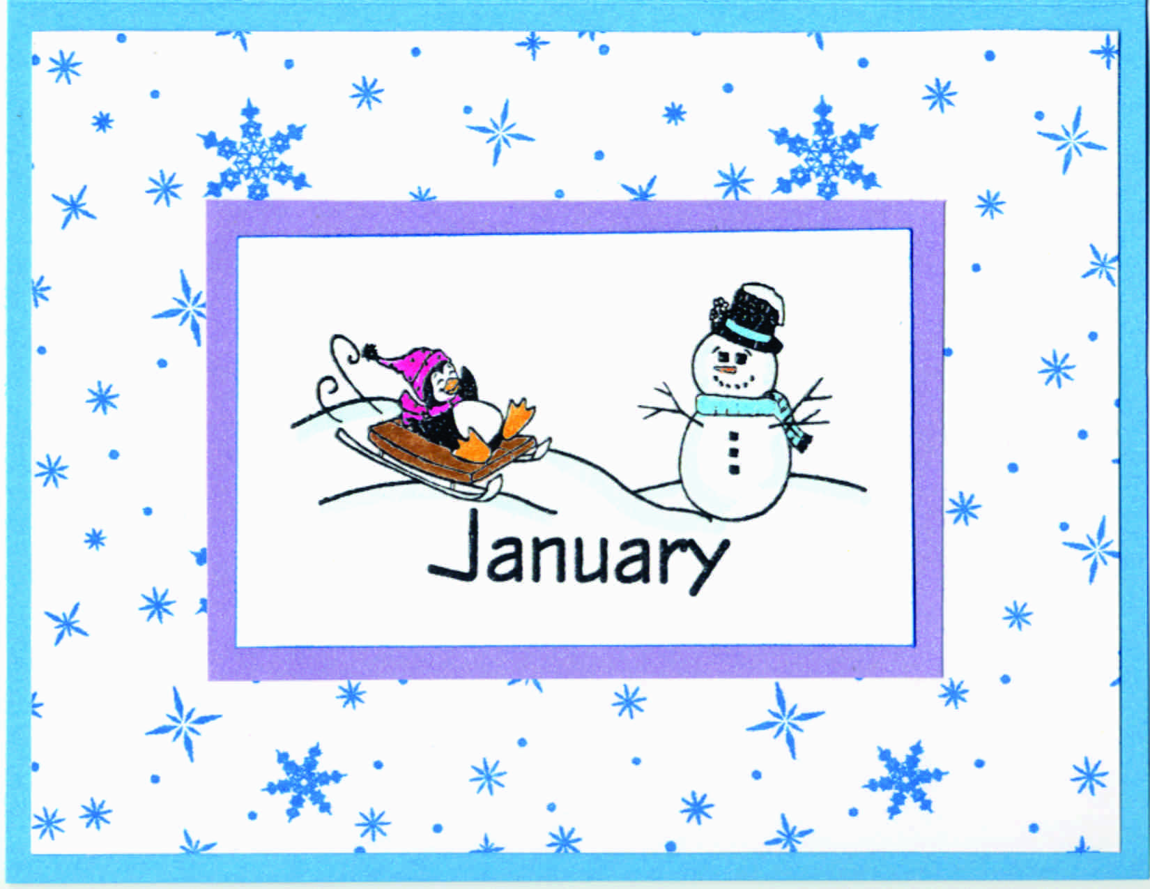 A518 january design card | Purple Daisy Design | Purple Daisy Design